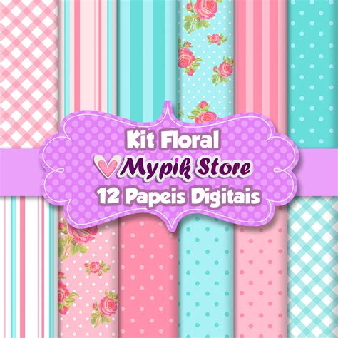 Kit Papel Digital Floral Coleção