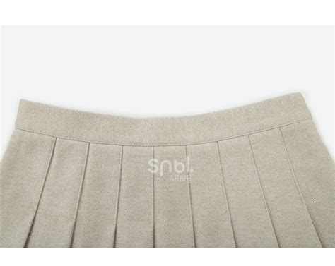 High Waist Beige Preppy Pleated Skirt