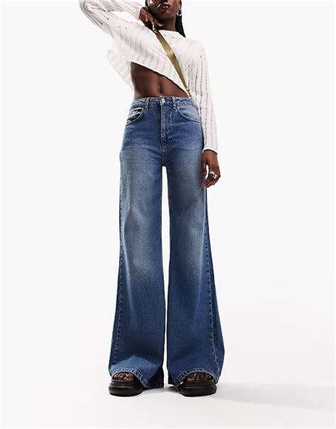 Asos Design Jean Large Léger Bleu Asos