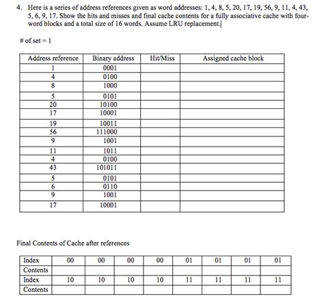 Solved Here Is A Series Of Address References Given As Word