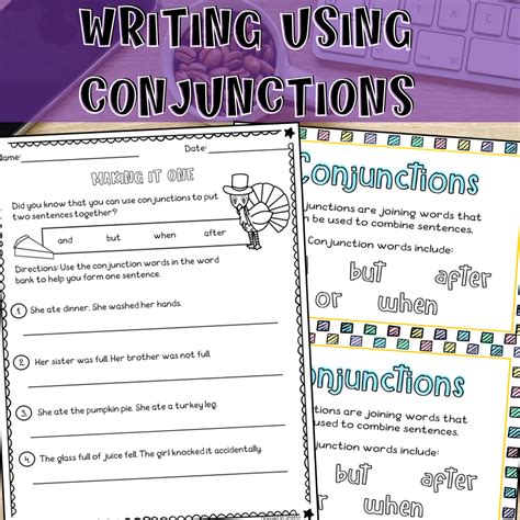 Freebie Writing Using Conjunctions Made By Teachers