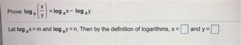 Solved Prove Loga Chegg