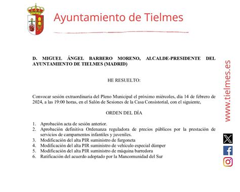 Sesión Extraordinaria Del Ayuntamiento Pleno