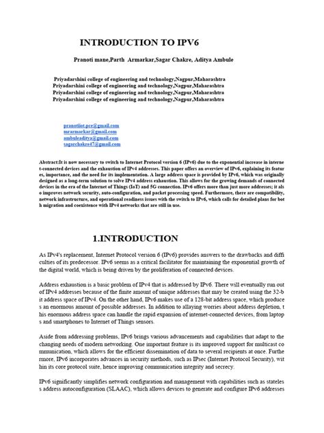 Introduction To Ipv61713253713056 Pdf I Pv6 Ip Address