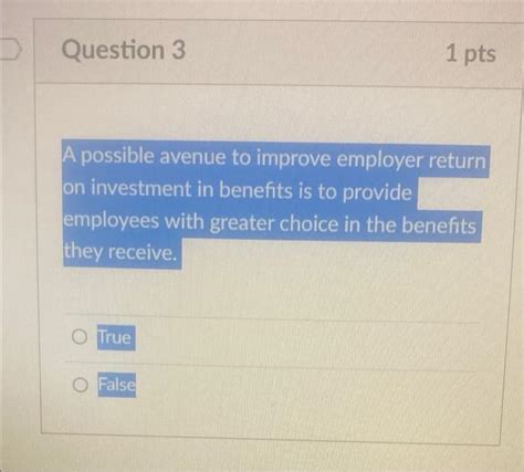 Solved D Question 3 1 Pts A Possible Avenue To Improve