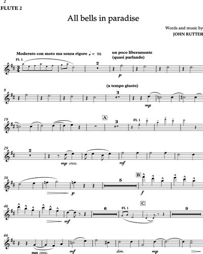 All Bells In Paradise Flute 1 Sheet Music By John Rutter Nkoda Free