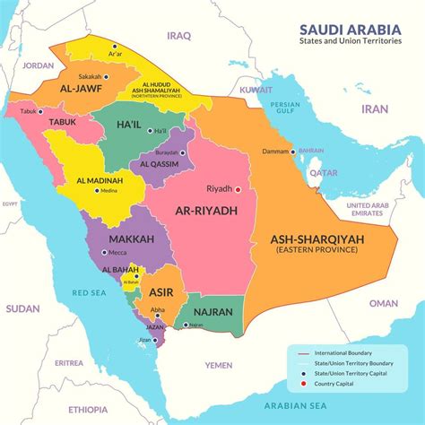 Geographic Map Of Saudi Arabia