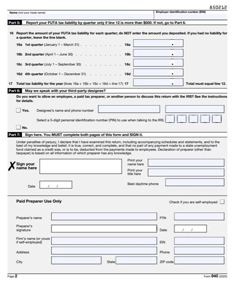 Futa Taxes And Form 940 Instructions