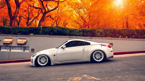 3840x2160 Nissan 350z Autumn 4k Hd 4k Wallpapersimagesbackgrounds