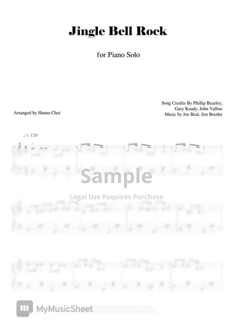 바비헬름스 징글벨 락 Jingle Bell Rock 크리스마스 캐롤 piano solo Hoja by YANGCHO