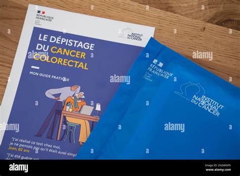 French Colorectal Screening Kit Sent To Patient At Home Editorial Use