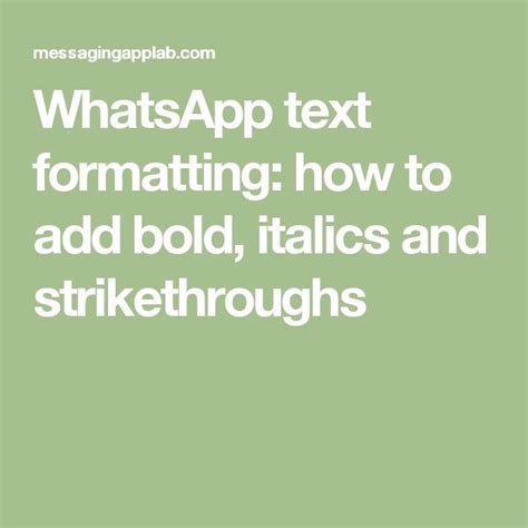 WhatsApp Text Formatting How To Add Bold Italics And Strikethroughs