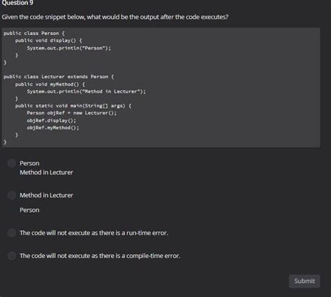 Solved Given The Code Snippet Below What Would Be The Chegg