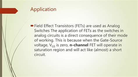 Field Effect Transistor Ppt