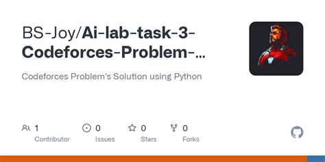 Github Bs Joyai Lab Task 3 Codeforces Problem Solution In Python Codeforces Problems