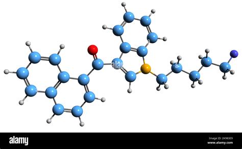 3D Image Of AM 2201 Skeletal Formula Molecular Chemical Structure Of