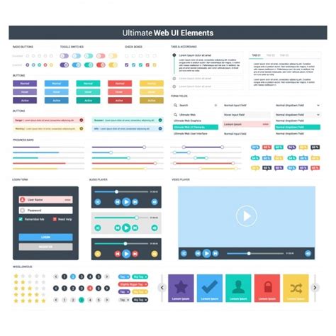 Free Vector Web Elements Set