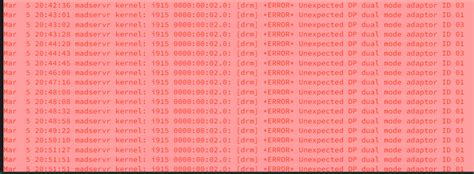 Unexpected DP Dual Mode Adpator Errors General Support Unraid