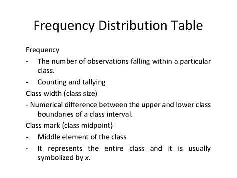 Frequency Distribution Stat 1 Elementary Statistics Recall Types