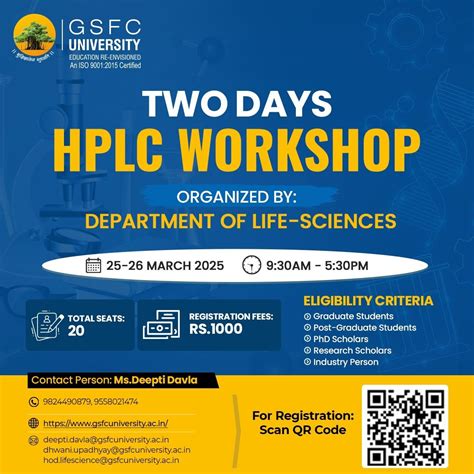 Workshop Learning Skilldevelopment Hplc Practicalsessions Gsfc