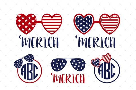 4th Of July Glasses Svg Cut Files