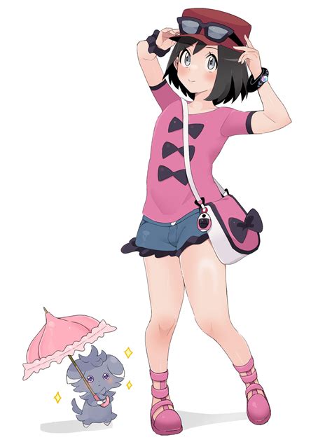 Calem Shauna And Espurr Pokemon And 1 More Drawn By Sana37pisana