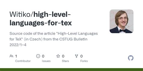 Github Witiko High Level Languages For Tex Source Code Of The