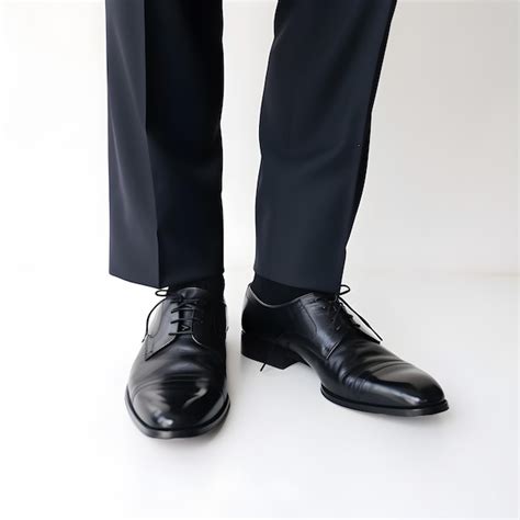 Premium Photo A Man S Black Dress Shoes