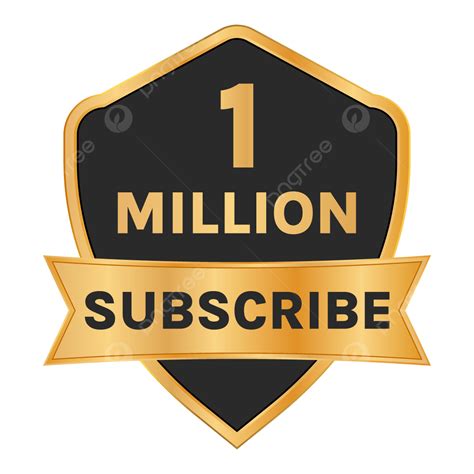 Transparent Youtube 1 Million Subscribers Celebration Background Design