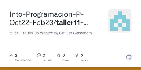 GitHub Into Programacion P Oct Feb Taller Raul Taller Raul Created By GitHub