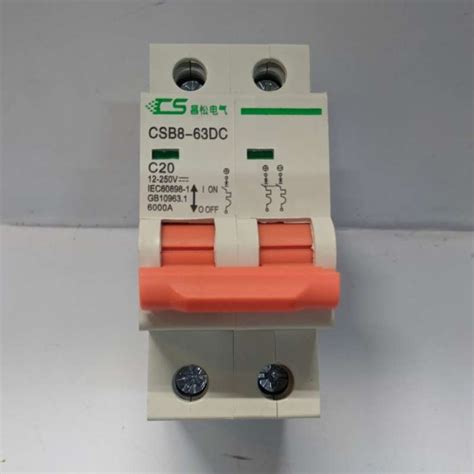 Promo Mcb Dc 20a 12v 250v 2p Mcb Panel Surya Plts Solar Panel Mcb