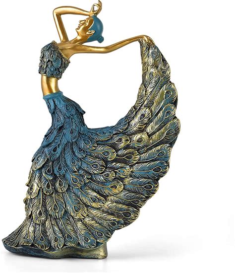 Elegant Peacock Statue Shelf Decor Accents Peacock Decor Figurines