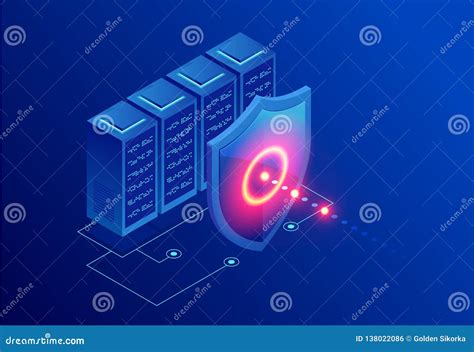 Isometric Protection Network Security And Safe Your Data Concept Web Page Design Templates
