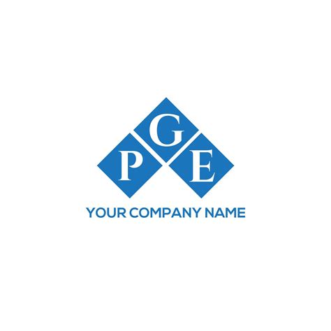 Pge Letter Logo Design On White Background Pge Creative Initials