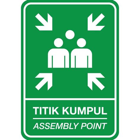 Jual RAMBU TITIK KUMPUL ASSEMBLY POINT 35X50CM SIGNAGE Shopee