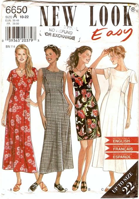 New Look 6650 A Vintage Sewing Patterns Fandom