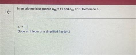 solved in an arithmetic sequence a18 11 and a35 16