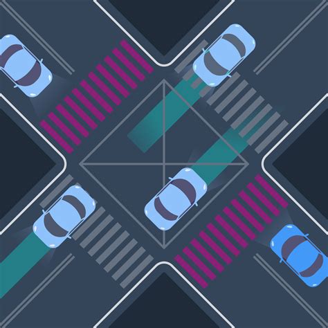 Autonomous Self Driving Car Artificial Intelligence Vector Illustration