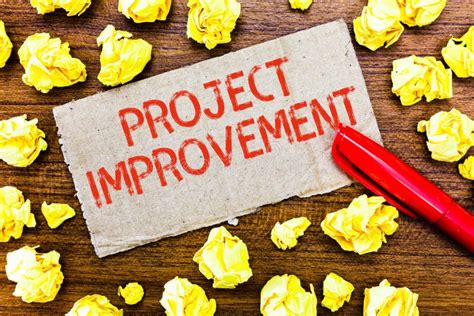 Text Sign Showing Project Improvement Conceptual Photo Methods