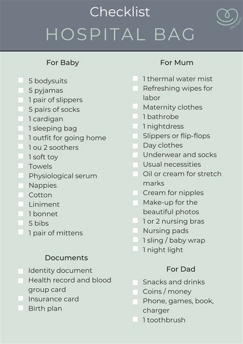 Hospital Bag Checklist What To Pack