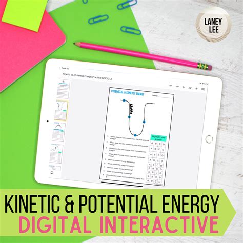 Potential And Kinetic Energy Activity And Answer Key 3rd Grade