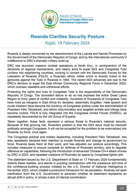 Yolande Makolo On Linkedin Rwanda Clarifies Security Posture Kigali