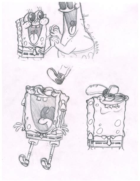 Spongebob Sketches By Awesomeaartvark On Deviantart