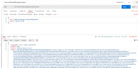 Java Current Request Is Not A Multipart Request Spring Boot And