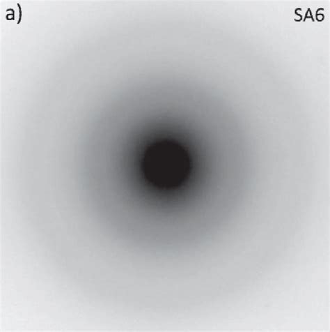 Diffraction Pattern Obtained From Sa6 The Diffuse Rings Indicate An Download Scientific
