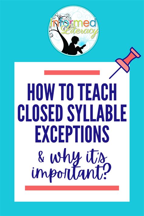 What Is A Closed Syllable Exception Informed Literacy