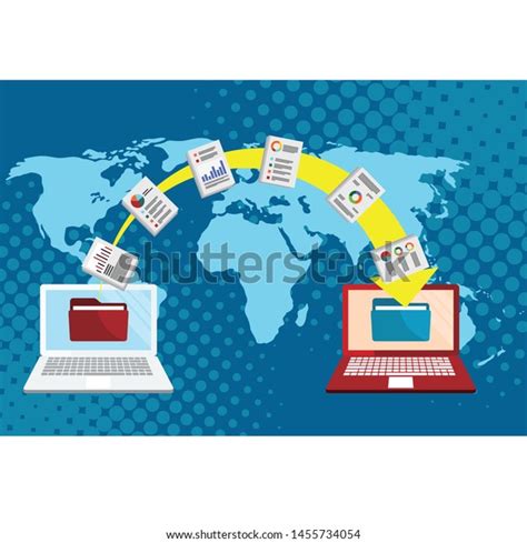 Data Transfer Concept Vector Illustration Stock Vector Royalty Free