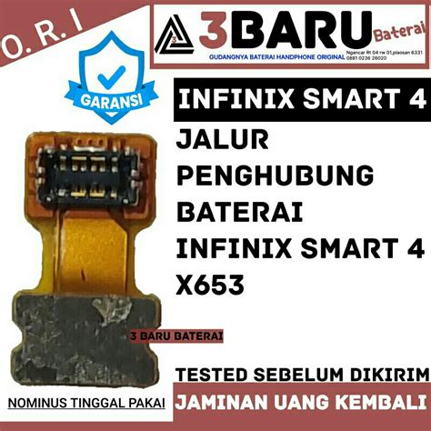 Jual Jalur Penghubung Baterai Smart 4 Soket Konektor Baterai Infinix Smart 4 3 Baru Baterai