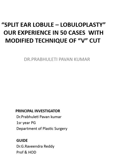 Protocol Ppt Final Pdf Ear Surgery