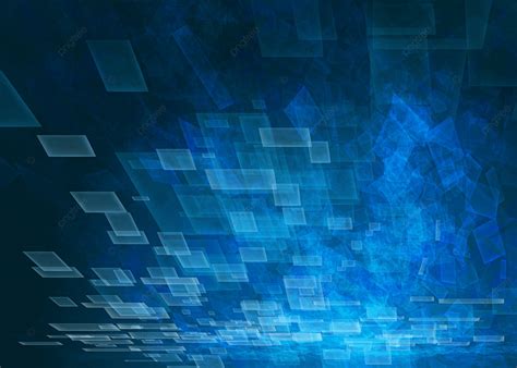 Blue Technology Business Background Blue Geometric Shape Technology